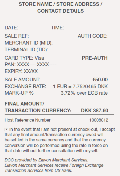 Dynamic Currency Conversion - User Guides - Customer Centre - Elavon IRE